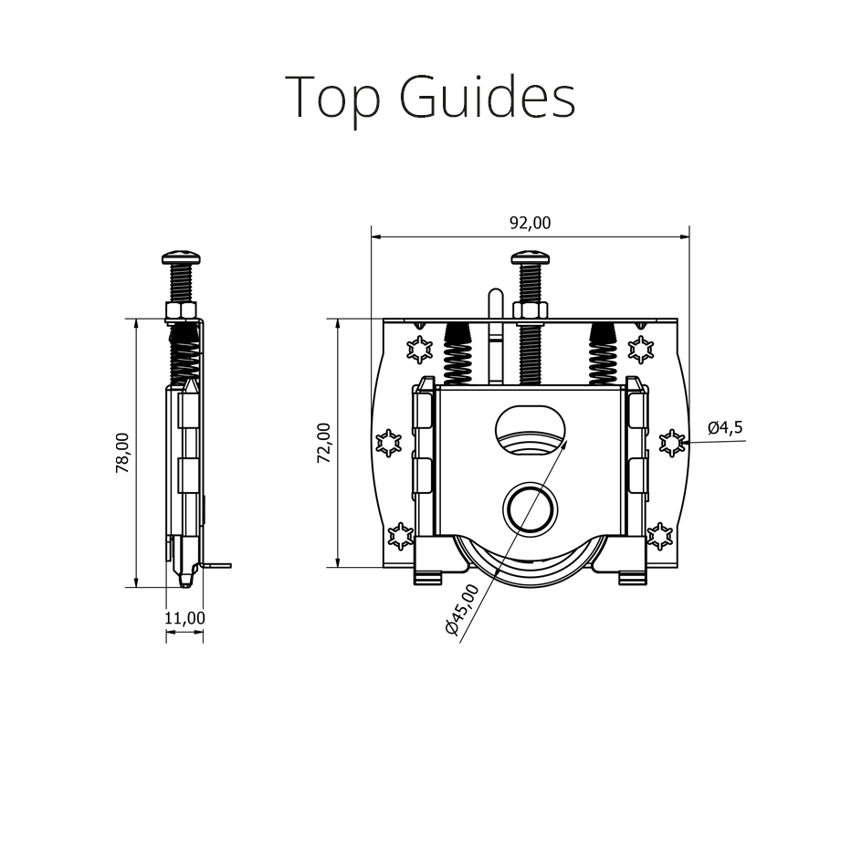 2Slide - Sliding Wardrobe Door Track - For Doors Up To 50kg