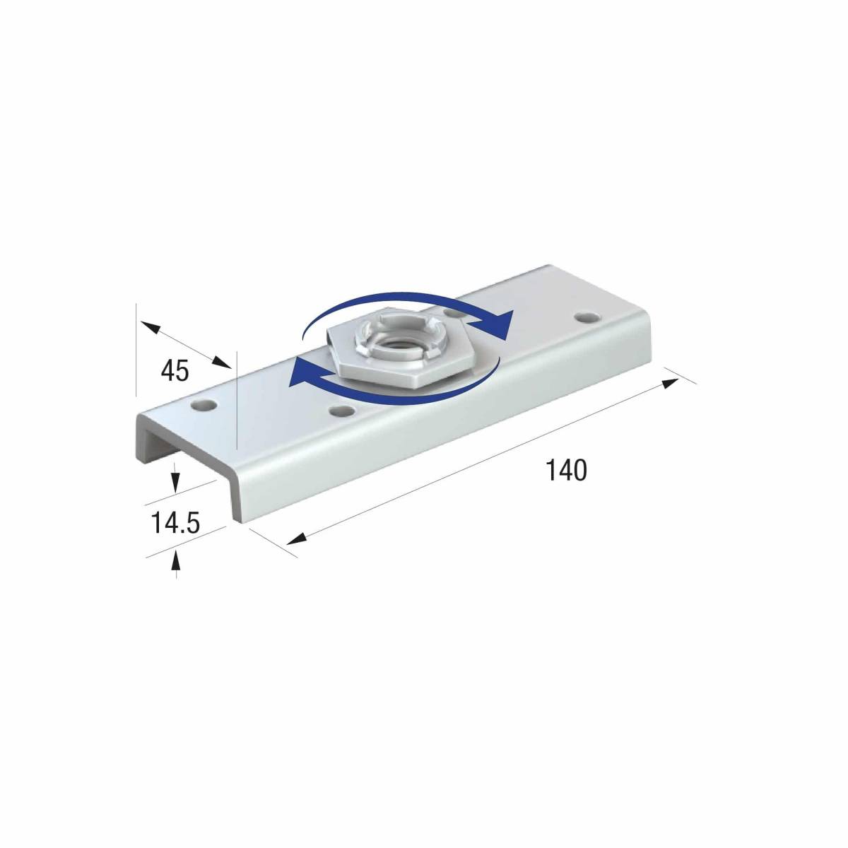 Series Rotating Steel Suspension Plate, M16 Thread | Sliding Door ...