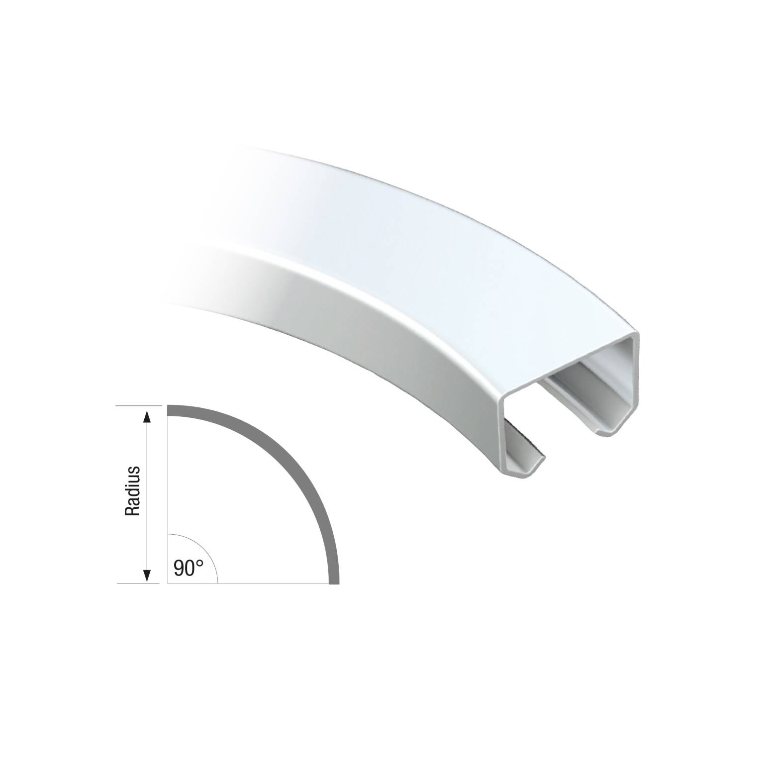 1m Radius Curved Steel Top Rack - Runners UK